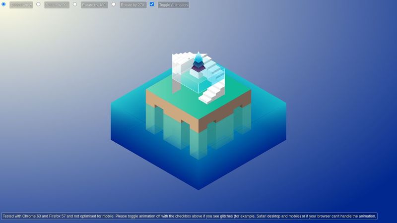 Pure CSS 3D Island