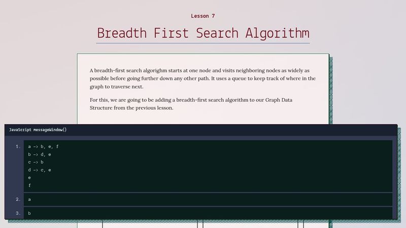 Breadth First JavaScript Search Algorithm for Graph Data Structures