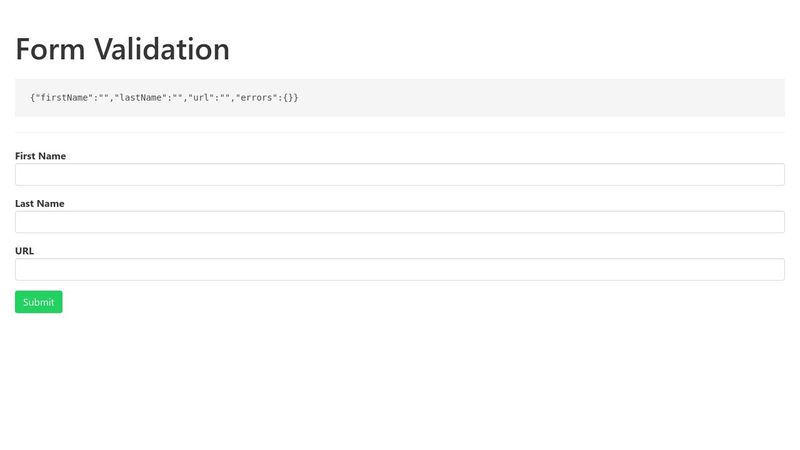 React.js Form Validation Example