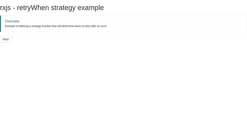 rxjs - retryWhen strategy example