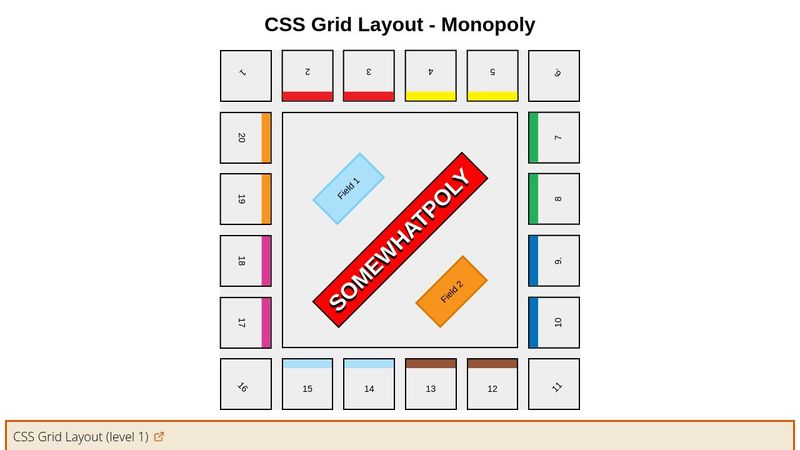CSS Grid Layout - Fully reponsive Monopoly