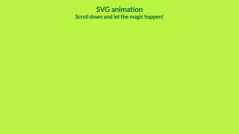 SVG Scrolling Animation Drawing