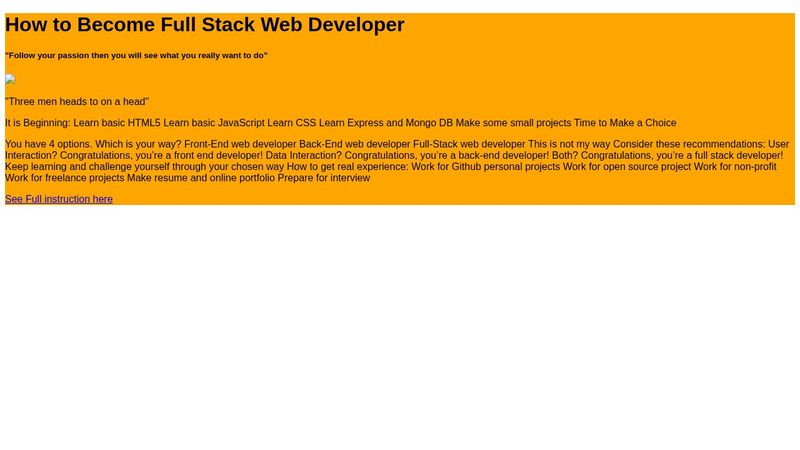 How to Becoming Full Stack Web Developer