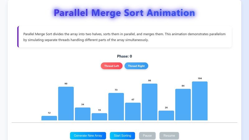 Parallel Merge Sort Animation