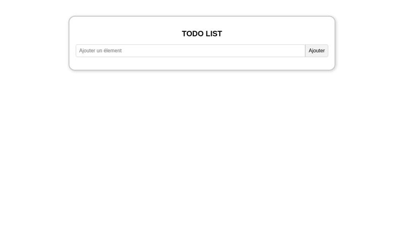 javascript fr - Atelier todo list