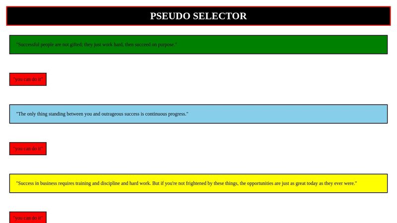 Pseudo Selector