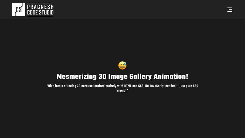 Pure CSS 3D Rotating Image Gallery