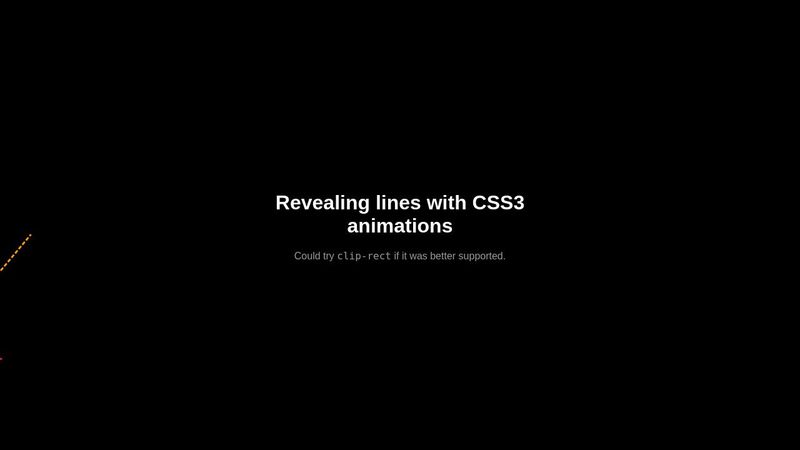 Revealing line CSS animation