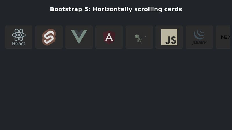 Horizontally scrolling cards using bootstrap