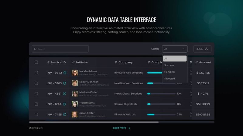 Dynamic Data Table - Filter/Sort/Search 📊