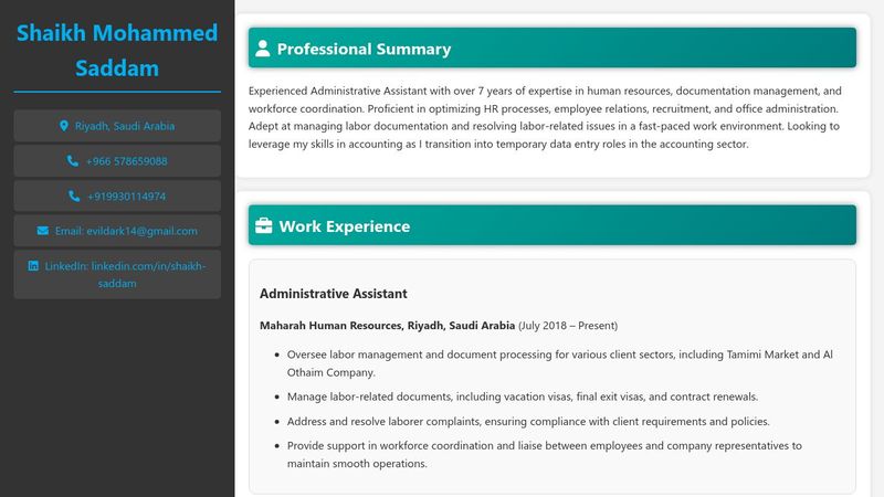 Saddam resume version 2