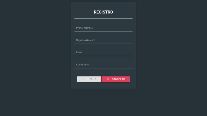 Simple Register Form with AngularJS & Material Design
