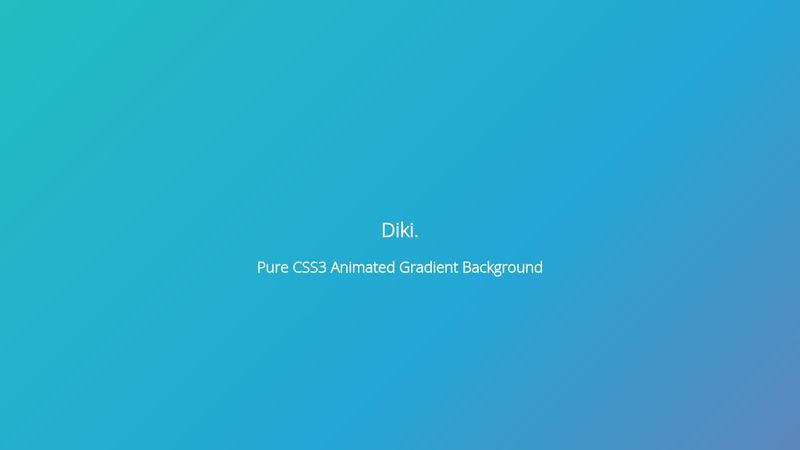 Pure CSS3 Gradient Background Animation