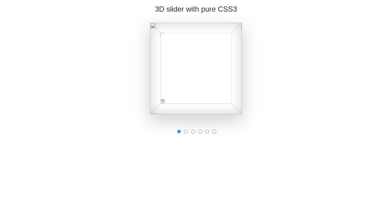 3D Cube slider. Pure CSS.