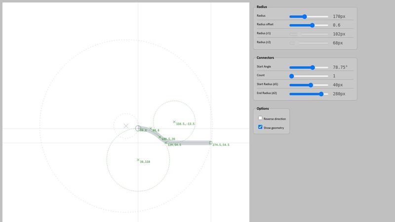 Connector, rounded corners (arcTo) #4, standalone