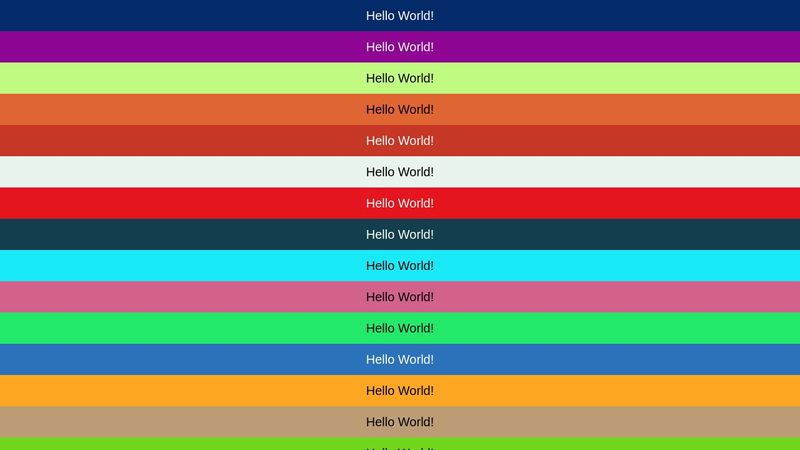 Readable Text Color via TinyColor.js