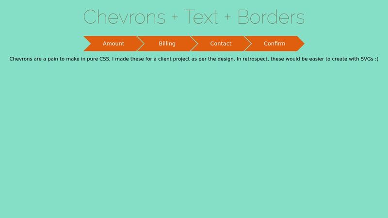 Pure CSS Chevron Breadcrumb with borders