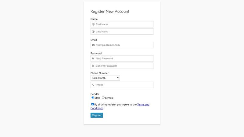 Simple Register Form