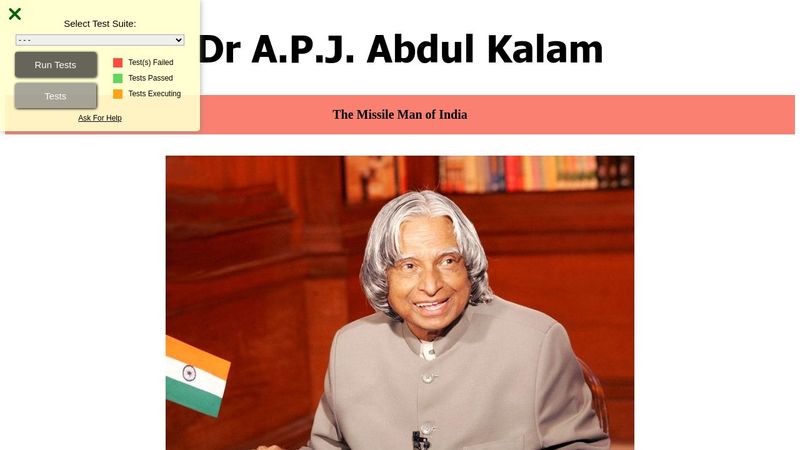 APJ Abdul Kalam Tribute Page