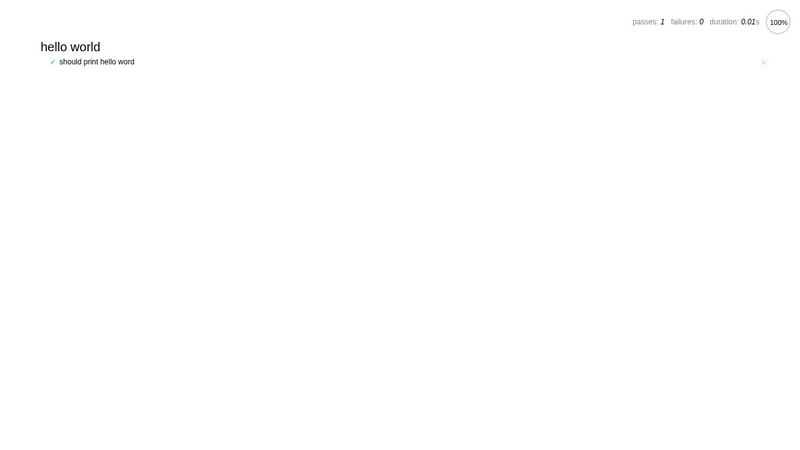 [Javascript Algorithms] Hello World