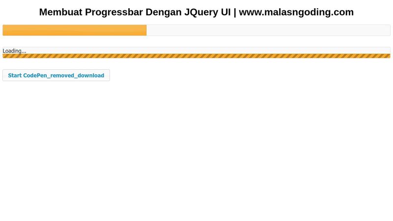 membuat progressbar dengan jquery ui