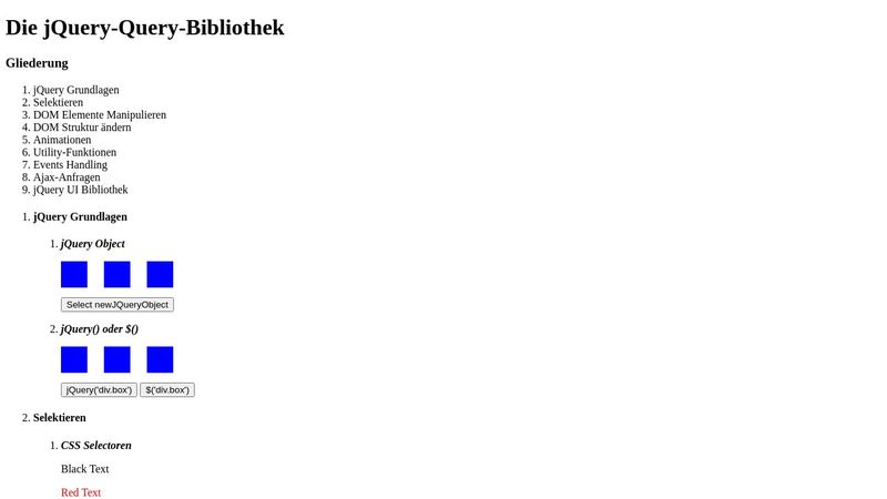 Die jQuery-Query-Bibliothek