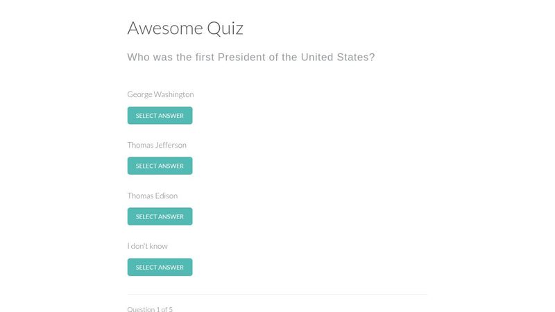 Javascript Quiz Engine