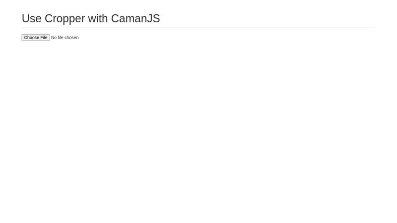 Use Cropper with CamanJS