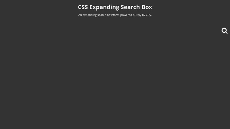 CSS Expanding Search Box