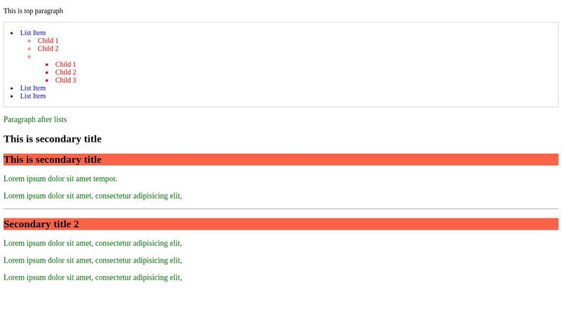 CSS Simple and Combinator Selector