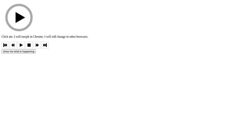 Morphing play-pause button