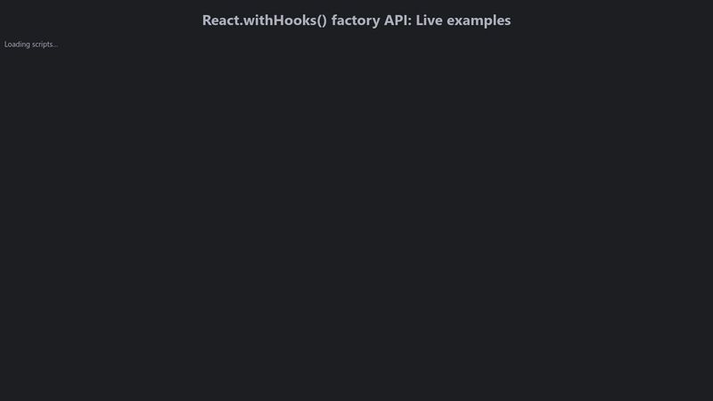 CodePen React Hooks Factory API CodePen React Hooks Factory API