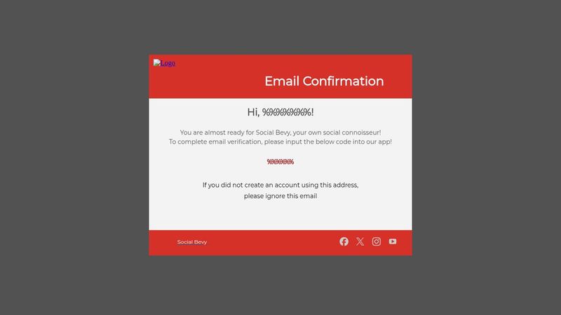 Email Confirmation HTML Template