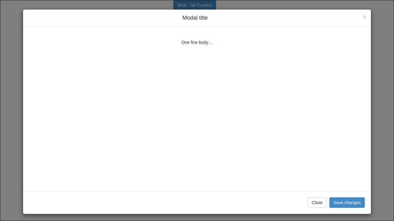 Bootstrap 3 Variable-Width Modal