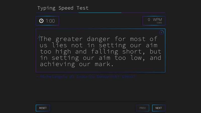 Speed Typing Test