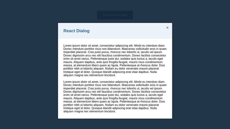 React Dialog