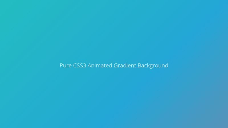 Pure CSS3 Gradient Background Animation