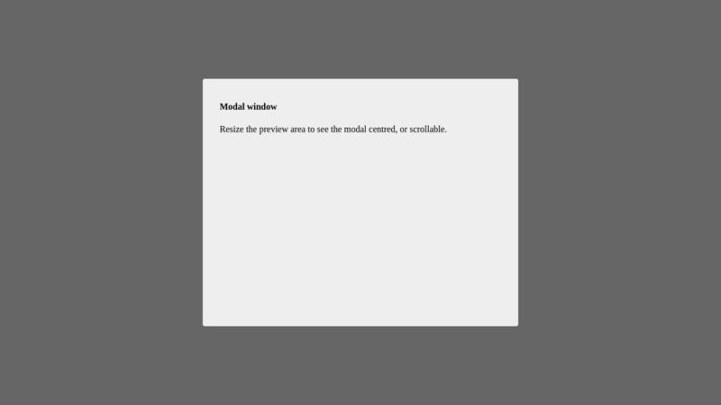 Modal scroll behaviour