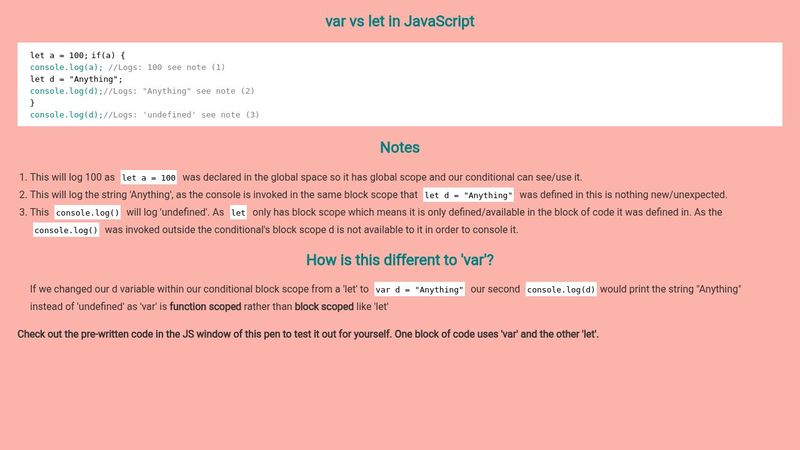 var vs. let javascript