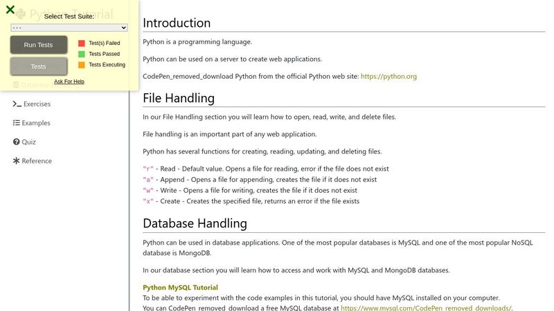 Technical Documentation Page - Python Tutorial