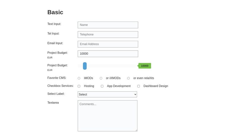 test form with validation | work in progress