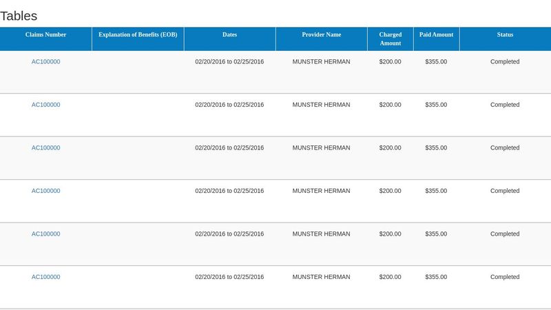 Responsive Accessible Bootstrap Table