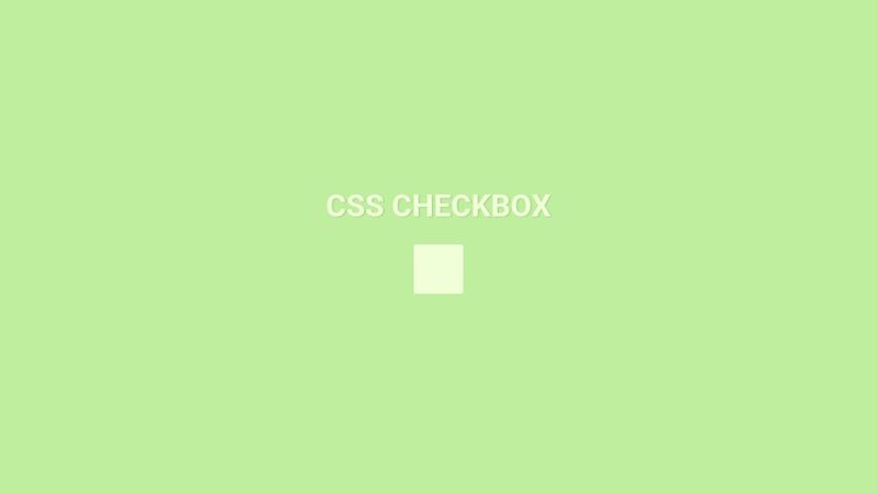 CSS Checkbox