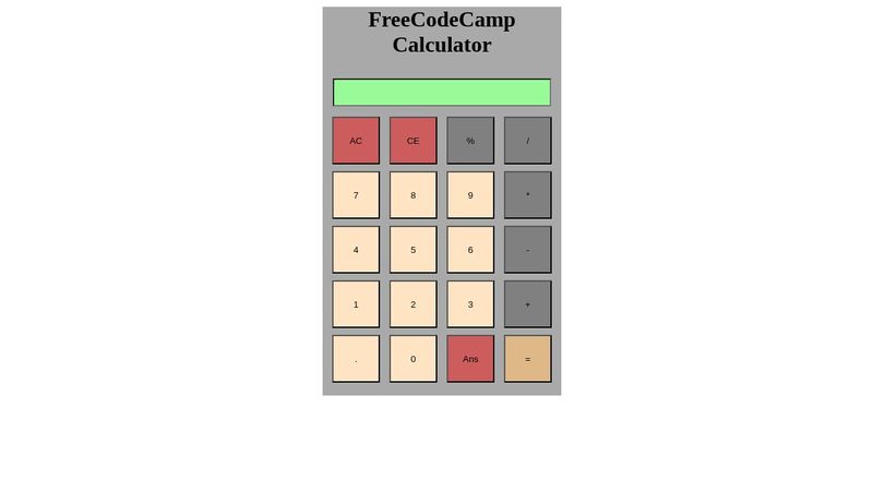 FreeCodeCamp Calculator