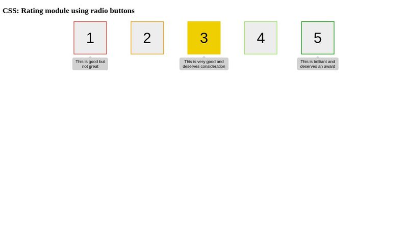 CSS Rating Module Using Radio Buttons css-rating-module-using-radio-buttons