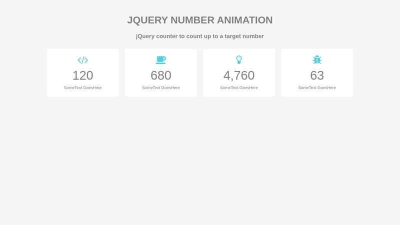 jQuery Number Counter