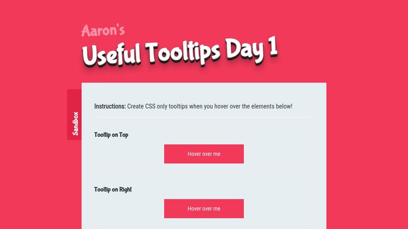 CSS3 Useful Tooltips