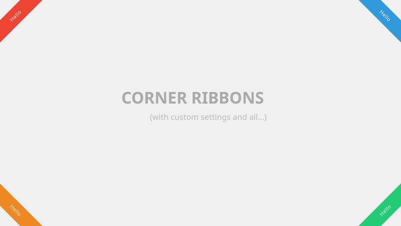 Corner Ribbons
