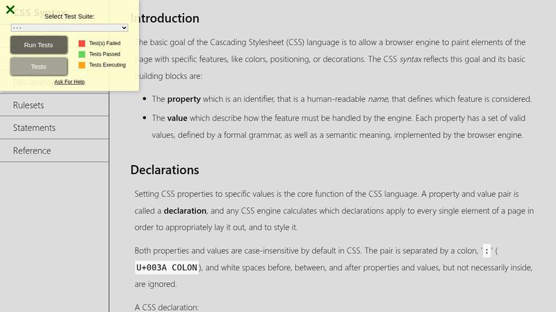 CSS Syntax Documentation