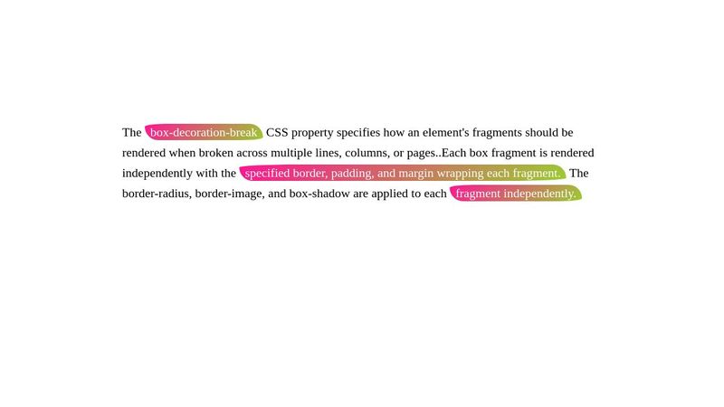 text-decoration-break 文本选中效果
